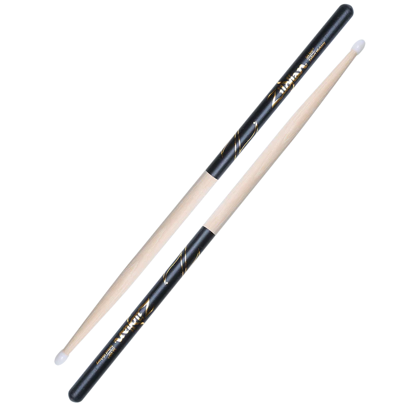 Zildjian Hickory Dip Series Drumsticks - 5A - Nylon Tip - Black | Music Bliss Malaysia