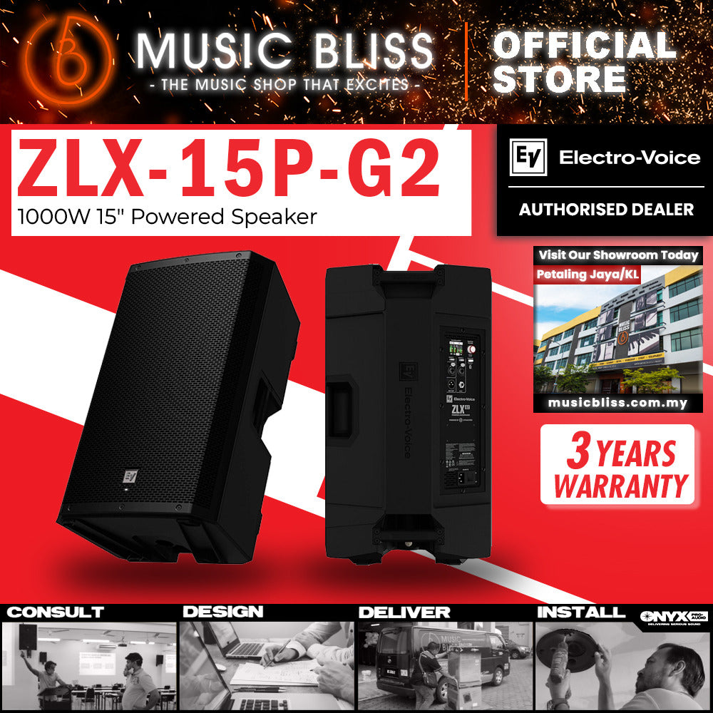 EV Electro-Voice ZLX-15P G2 1000W 15" Powered Speaker with Bluetooth ...
