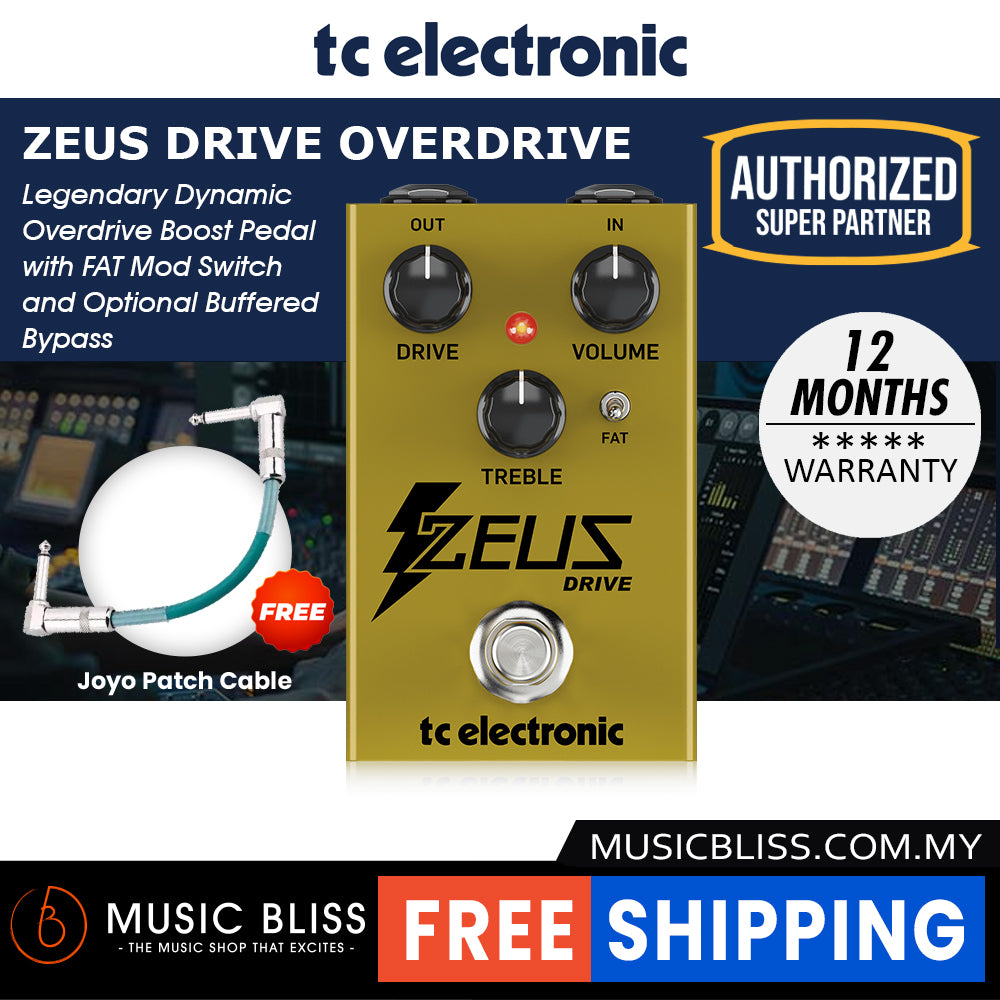 TC Electronic Zeus Drive Overdrive Pedal | Music Bliss Malaysia
