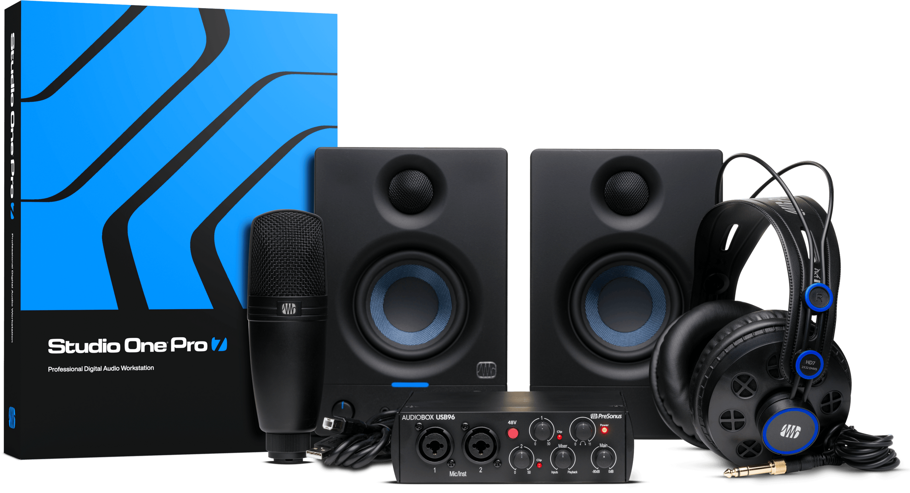 PreSonus AudioBox USB 96 Complete Bundle with Studio One Pro Software ...