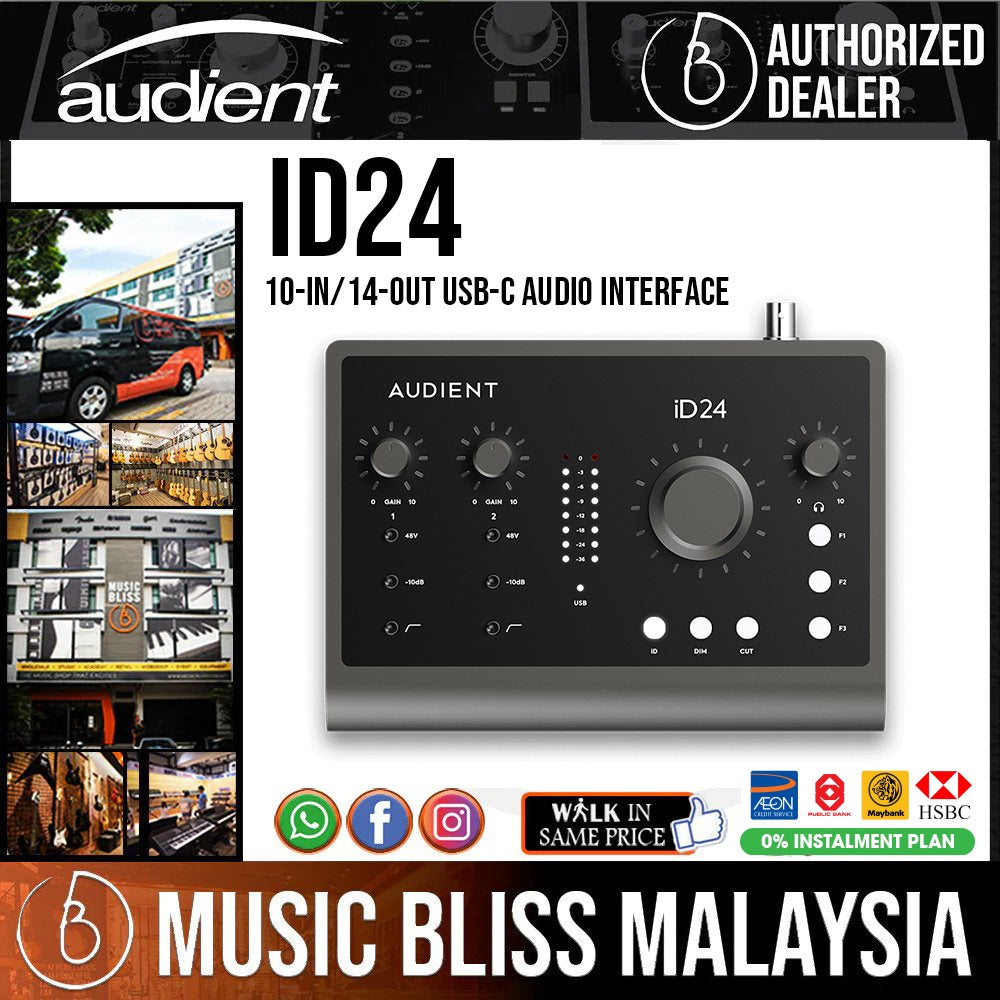Audient iD24 10 x 14 USB-C Audio Interface | Music Bliss Malaysia