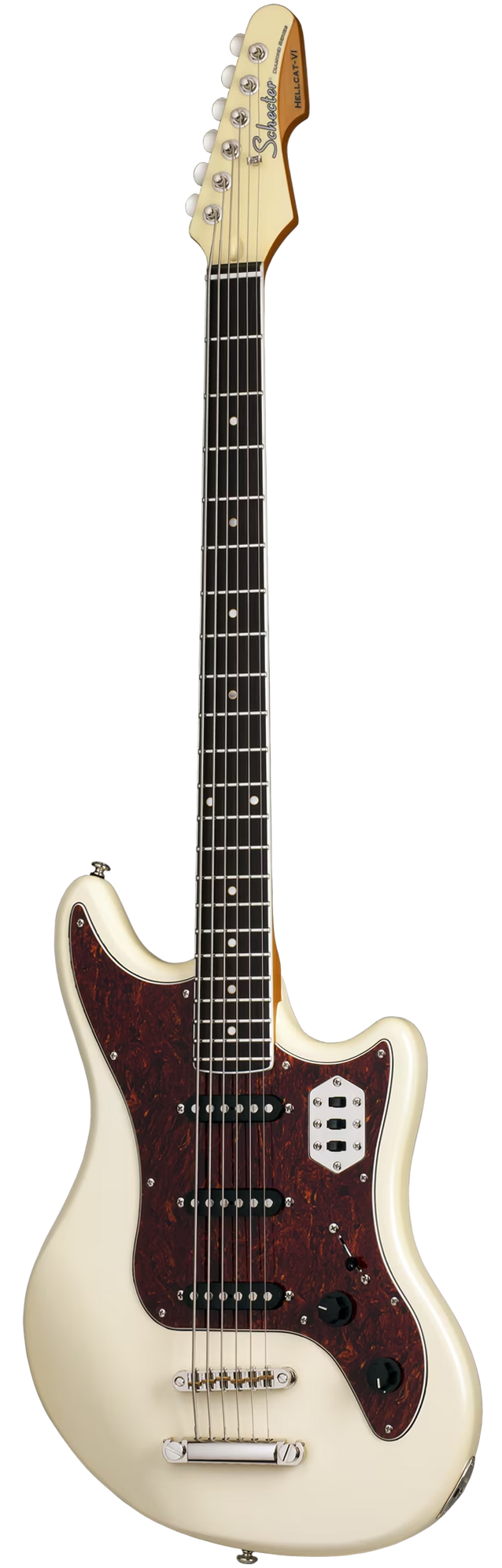 Schecter Hellcat VI Electric Guitar - Ivory Pearl | Music Bliss Malaysia