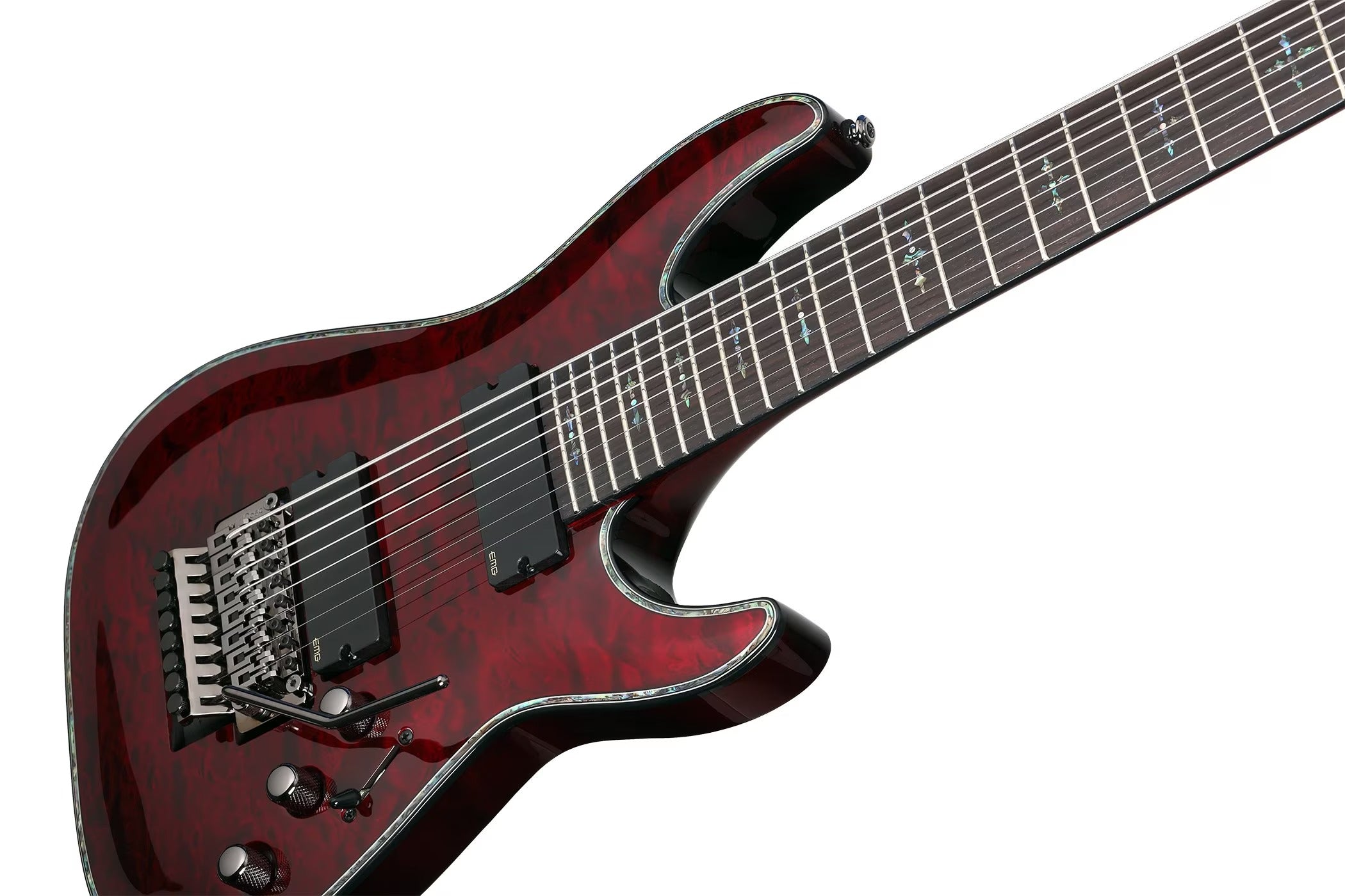 Schecter Hellraiser C-8 FR Electric Guitar - Black Cherry | Music Bliss ...
