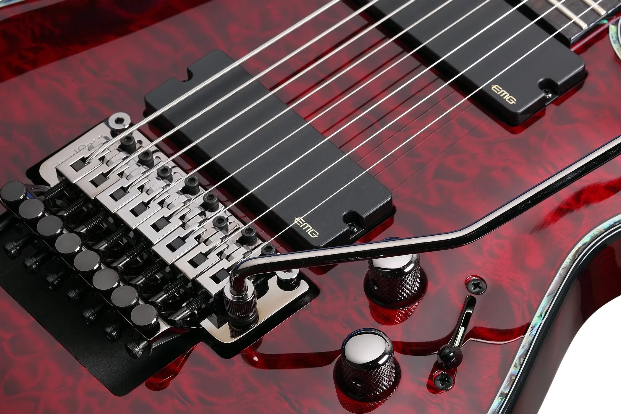 Schecter Hellraiser C-8 FR Electric Guitar - Black Cherry | Music Bliss ...