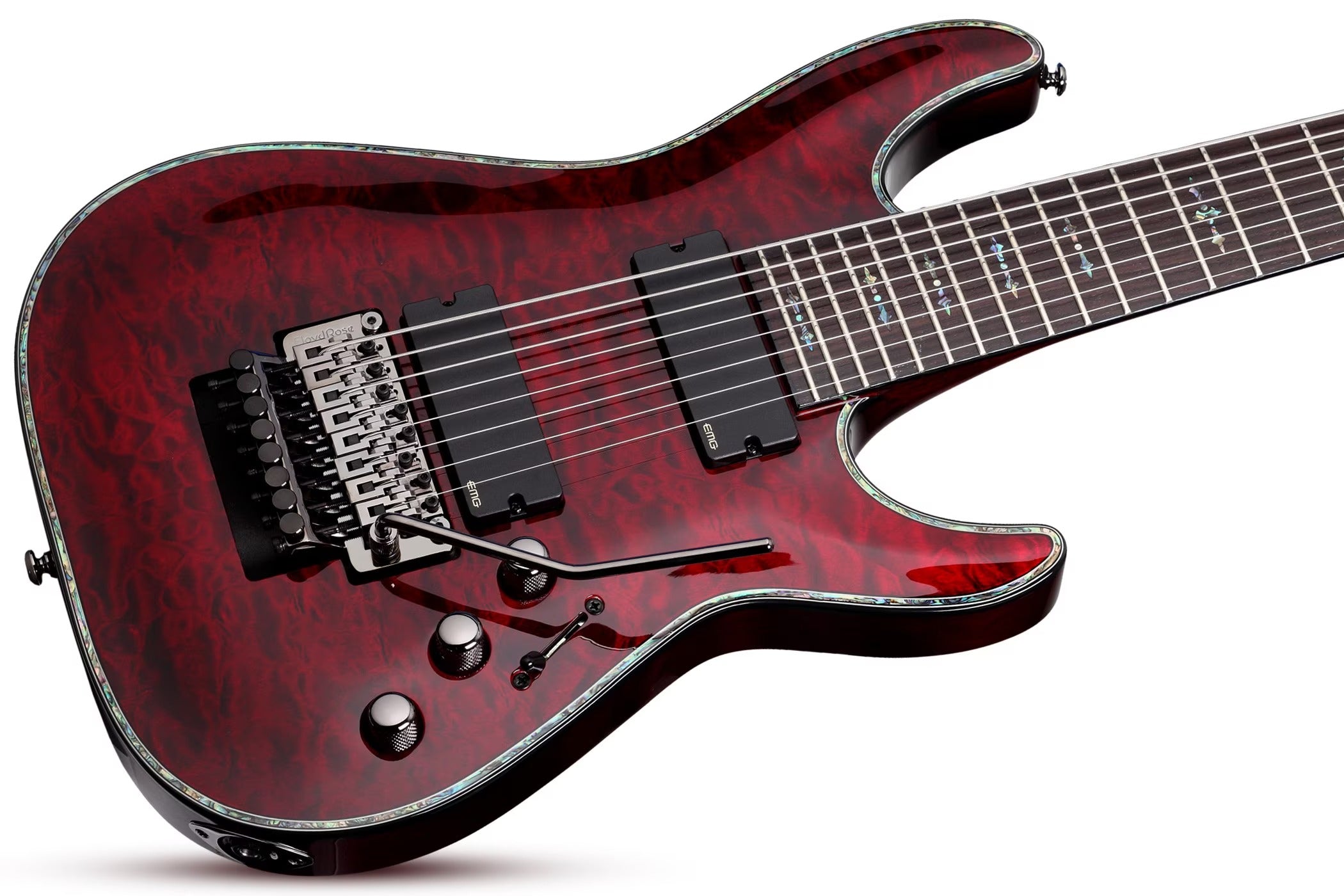 Schecter Hellraiser C-8 FR Electric Guitar - Black Cherry | Music Bliss ...
