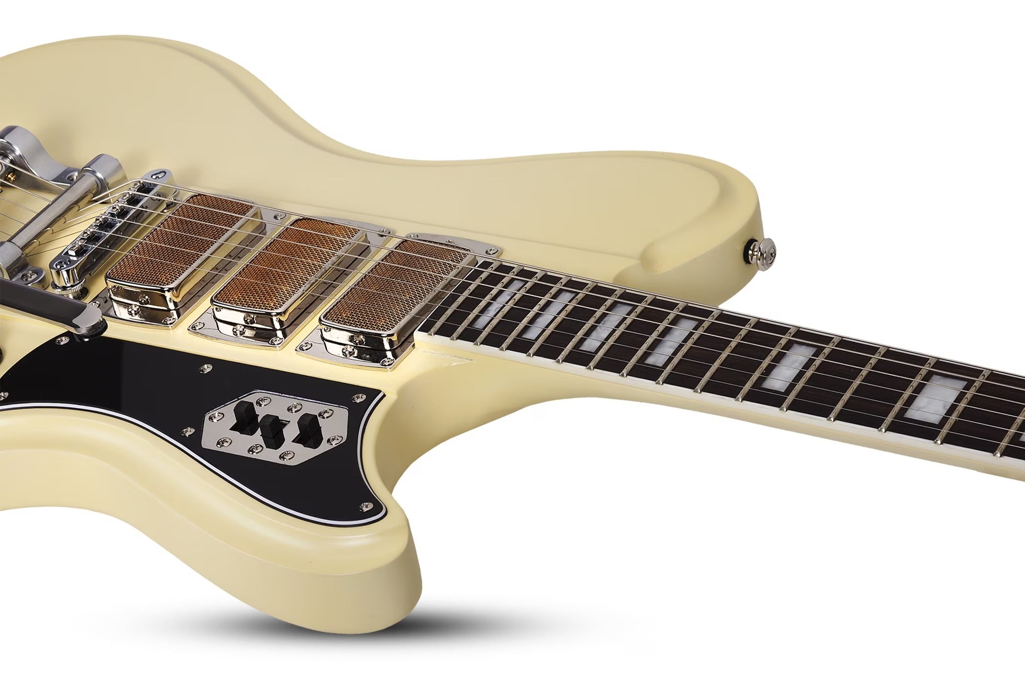 Schecter Ultra III Electric Guitar - Ivory Pearl | Music Bliss Malaysia