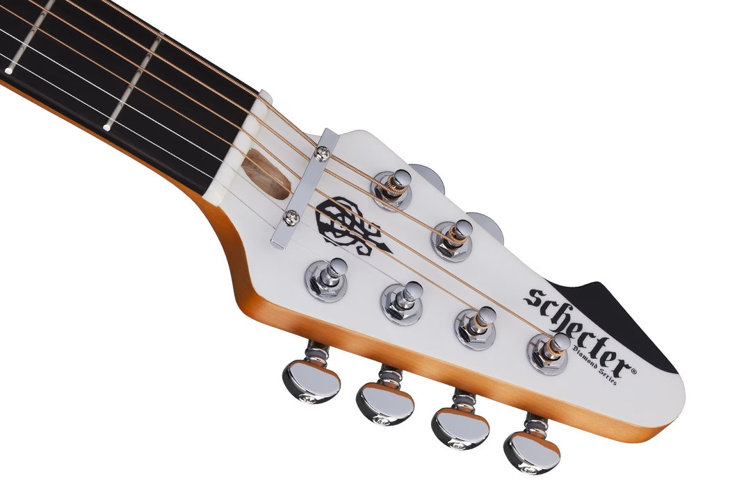 Schecter DJ Ashba Acoustic Guitar - Satin White | Music Bliss Malaysia