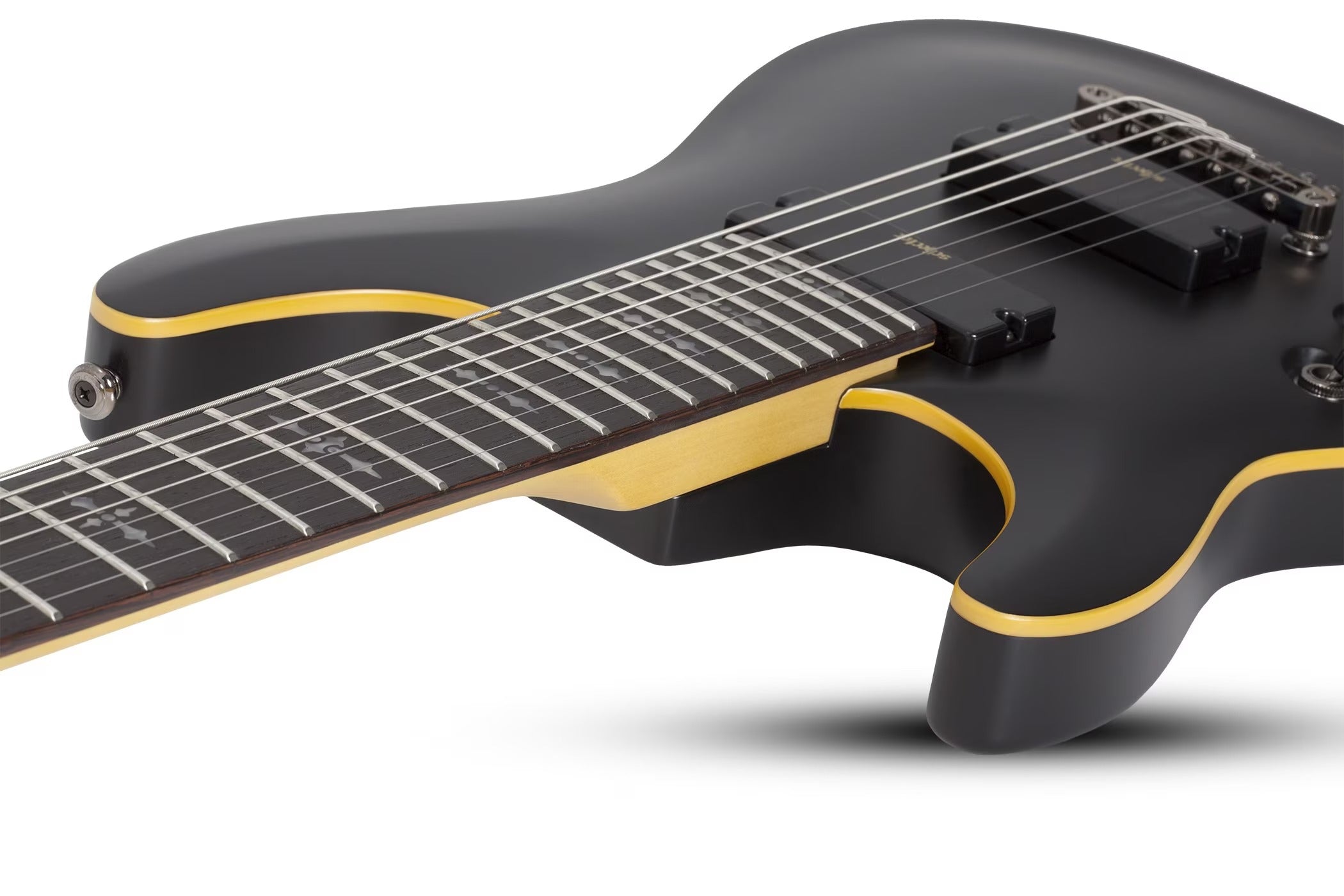Schecter Demon-7 Left-Handed Electric Guitar - Aged Black Satin | Music ...