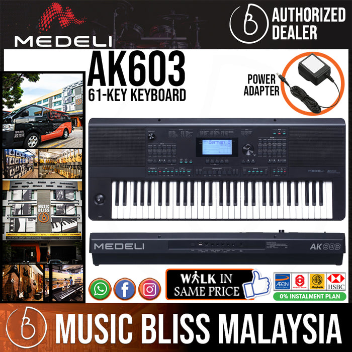 Medeli AK603 61-Key Keyboard | Music Bliss Malaysia