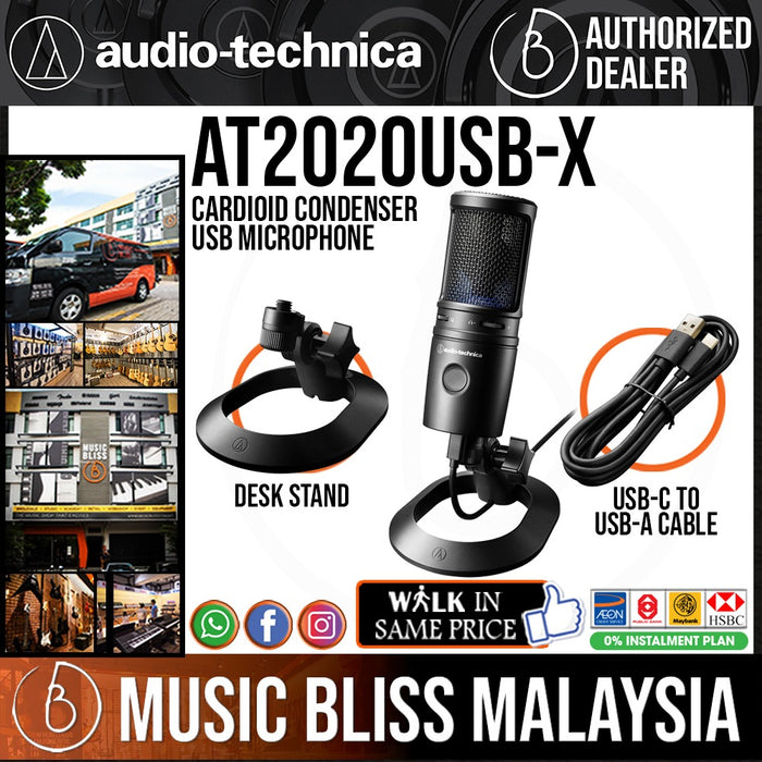 Audio Technica AT2020USB-X Cardioid Condenser USB Microphone (Audio ...