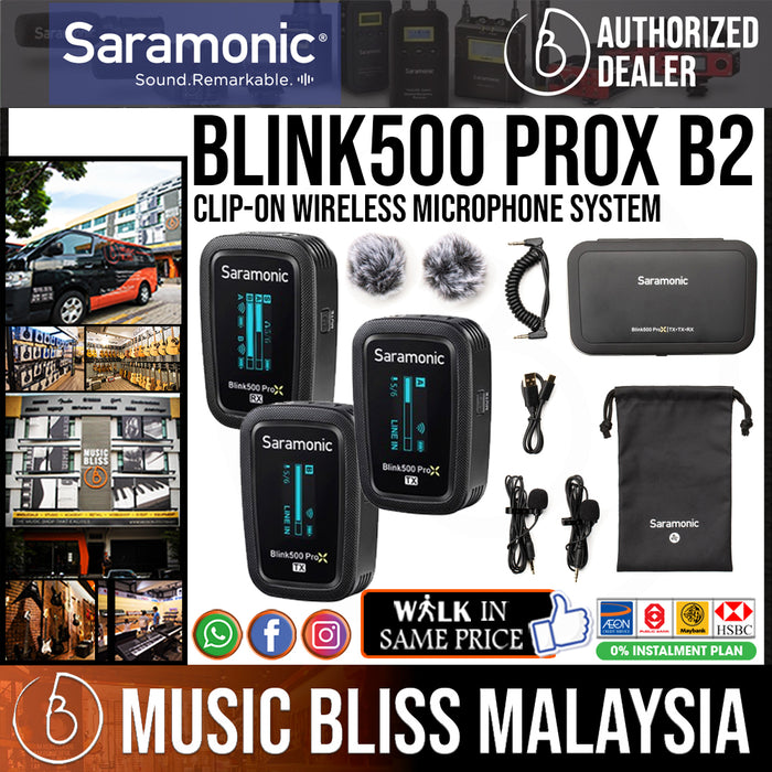 Saramonic Blink500 ProX B2 Clip-On Wireless Microphone System (Blink 500 ProX B2) | Music Bliss ...