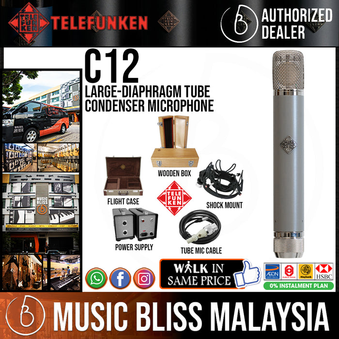 Telefunken C12 Large-diaphragm Tube Condenser Microphone | Music Bliss ...