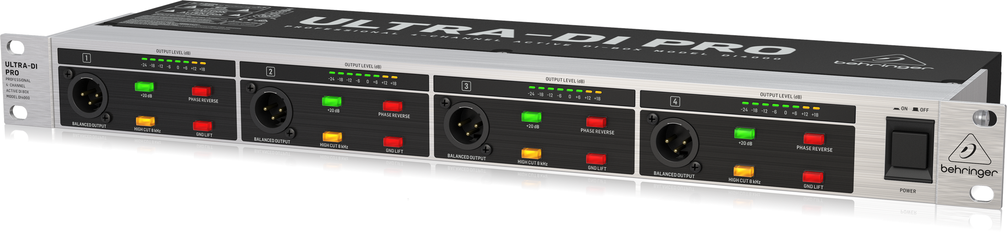 Behringer DI4000 V2 4-channel Active Direct Box (DI4000V2 / DI-4000V2 ...