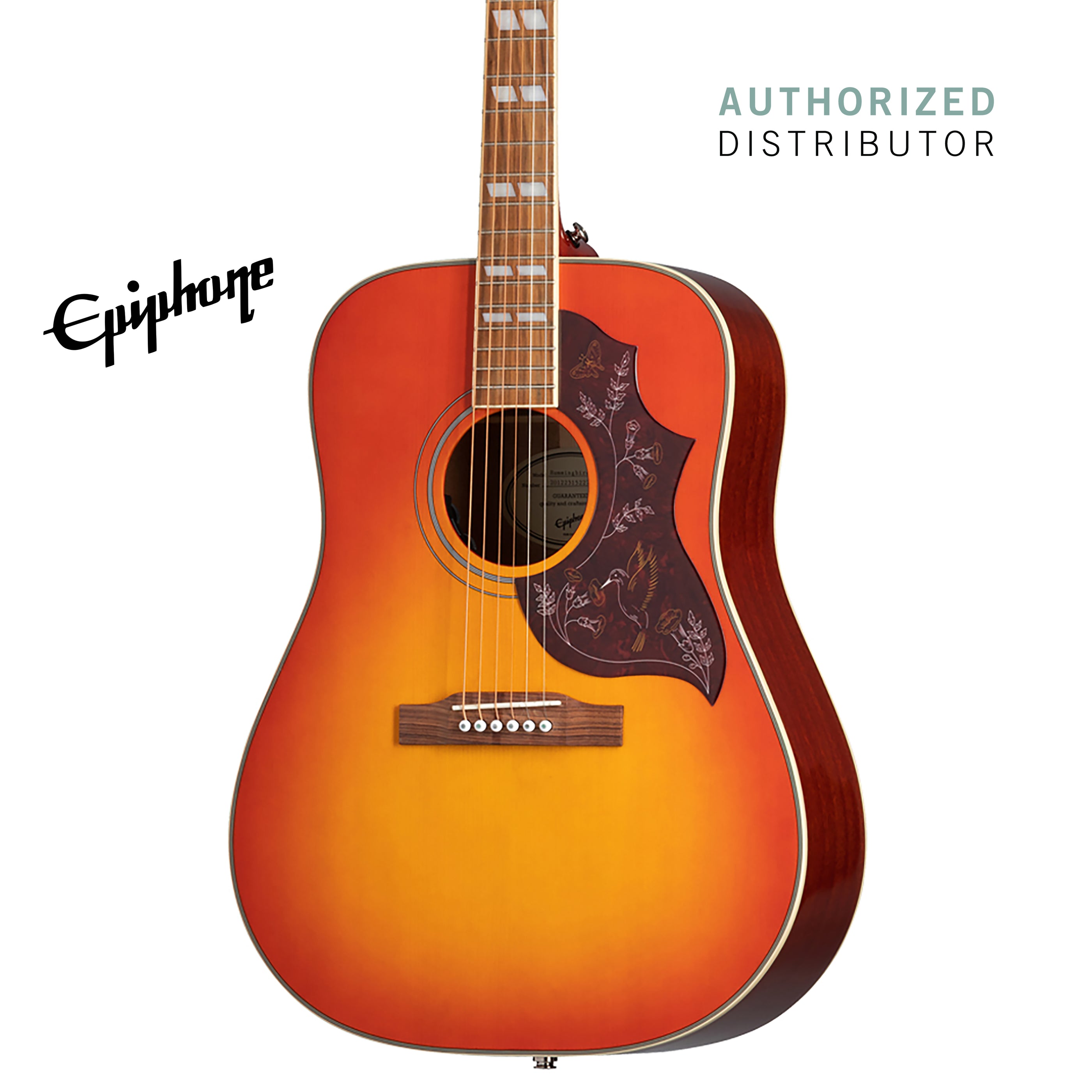 Epiphone Hummingbird Studio Acoustic-Electric Guitar - Faded Cherry ...