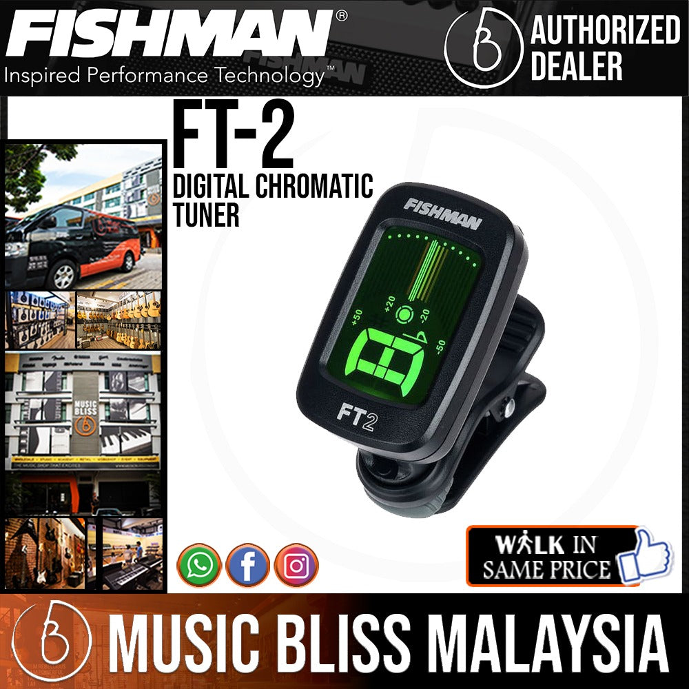 Fishman FT-2 Clip-on Acoustic Tuner (FT2) | Music Bliss Malaysia