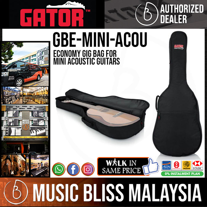 Gator GBE-MINI-ACOU Economy Gig Bag - Mini Acoustic Guitar | Music ...