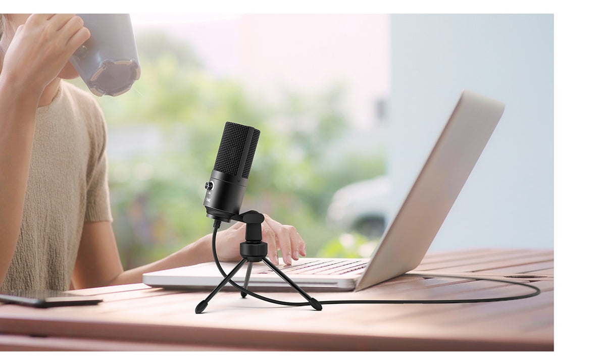 FIFINE K669B USB Microphone, Metal Condenser Recording Microphone (K ...