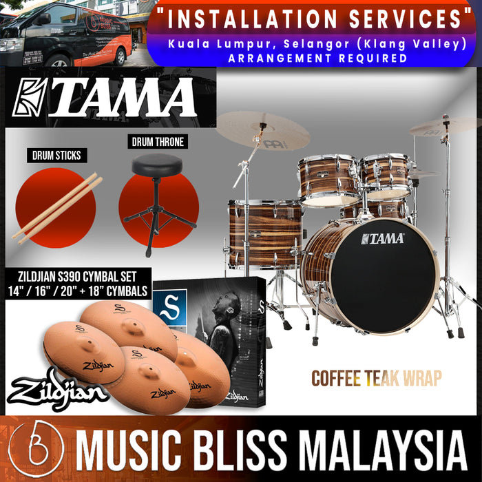 Tama Imperialstar 5-piece Drum Set with Drumsticks and Throne - 22 ...
