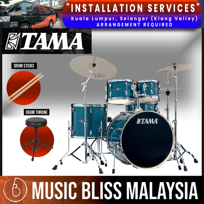 Tama Imperialstar 5-piece Drum Set with Drumsticks and Throne - 22 ...