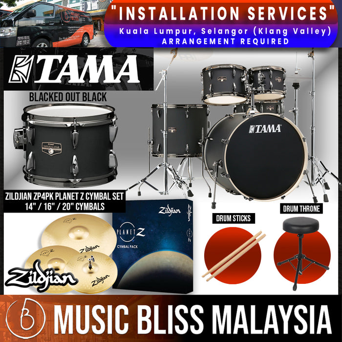 Tama Imperialstar 5-piece Drum Set with Drumsticks and Throne - 22 ...