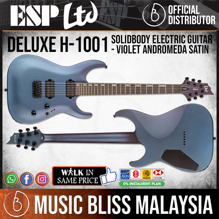 ESP LTD Deluxe H-1001 Electric Guitar - Violet Andromeda Satin | Music ...
