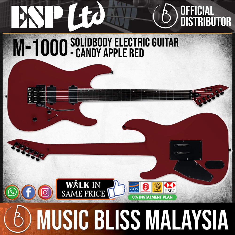 ESP LTD M-1000 Electric Guitar - Candy Apple Red | Music Bliss Malaysia