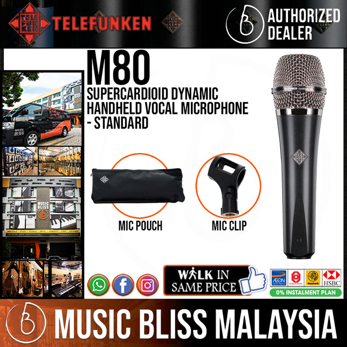 Telefunken M80 Supercardioid Dynamic Handheld Vocal Microphone - Standard | Music Bliss Malaysia