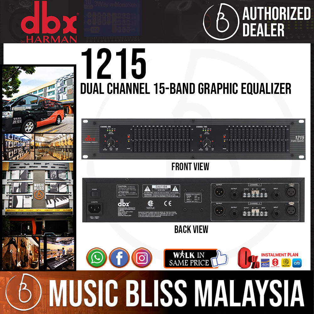 dbx 1215 Dual 15-Band Graphic Equalizer | Music Bliss Malaysia
