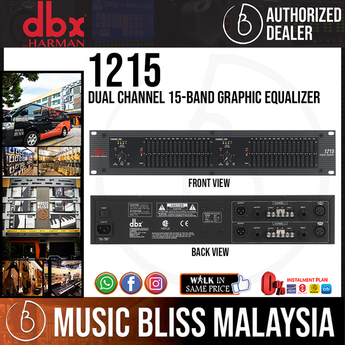 dbx 1215 Dual 15-Band Graphic Equalizer | Music Bliss Malaysia