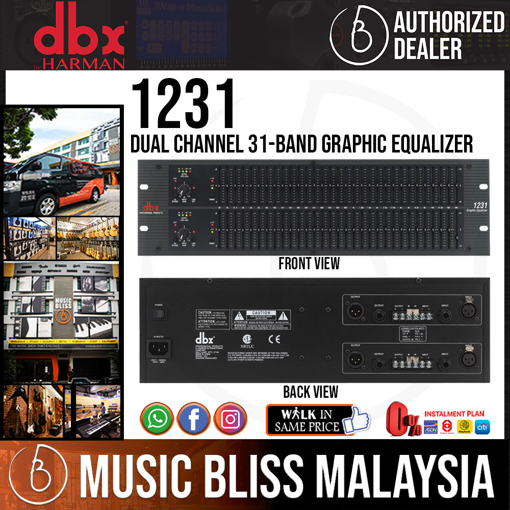 dbx 1231 Dual 31-Band Graphic Equalizer | Music Bliss Malaysia
