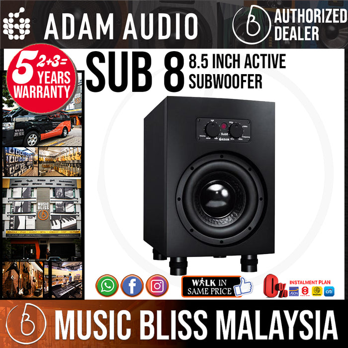 ADAM Audio Sub8 8.5 inch Powered Studio Subwoofer | Music Bliss Malaysia