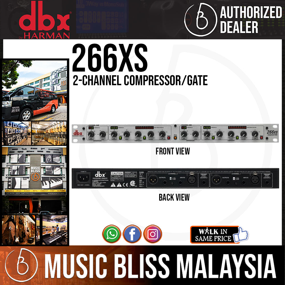 Dbx 266XS 2-channel Compressor/Gate | Music Bliss Malaysia
