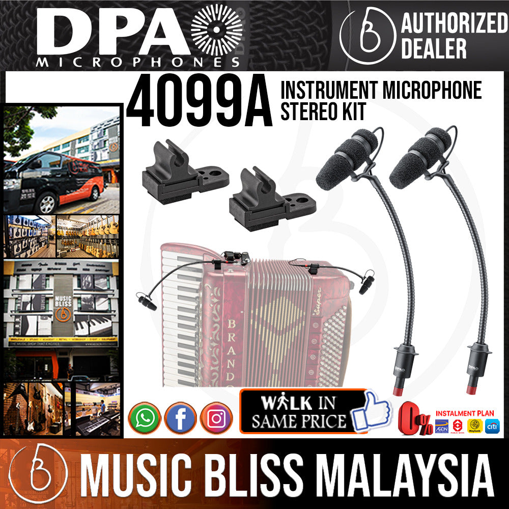 DPA CORE 4099A Instrument Microphone Stereo Kit With Accordion Holders ...
