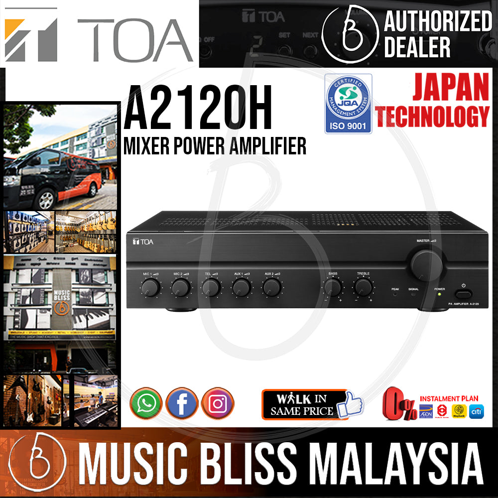 TOA A-2120 Mixer Power Amplifier (A2120) - H version | Music Bliss Malaysia