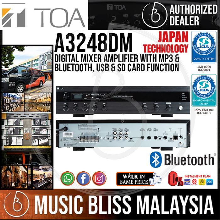 TOA A-3248DM Digital Mixer Amplifier (A3248DM) | Music Bliss Malaysia