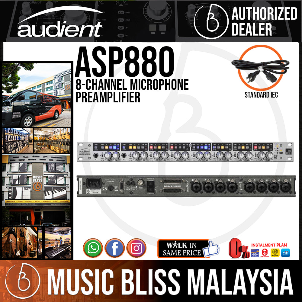Audient ASP880 8-channel Microphone Preamplifier (ASP-880) | Music Bliss Malaysia