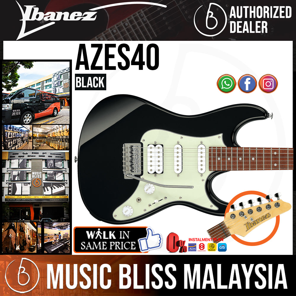 Ibanez AZES40 Electric Guitar - Black (AZES40-BK) | Music Bliss Malaysia