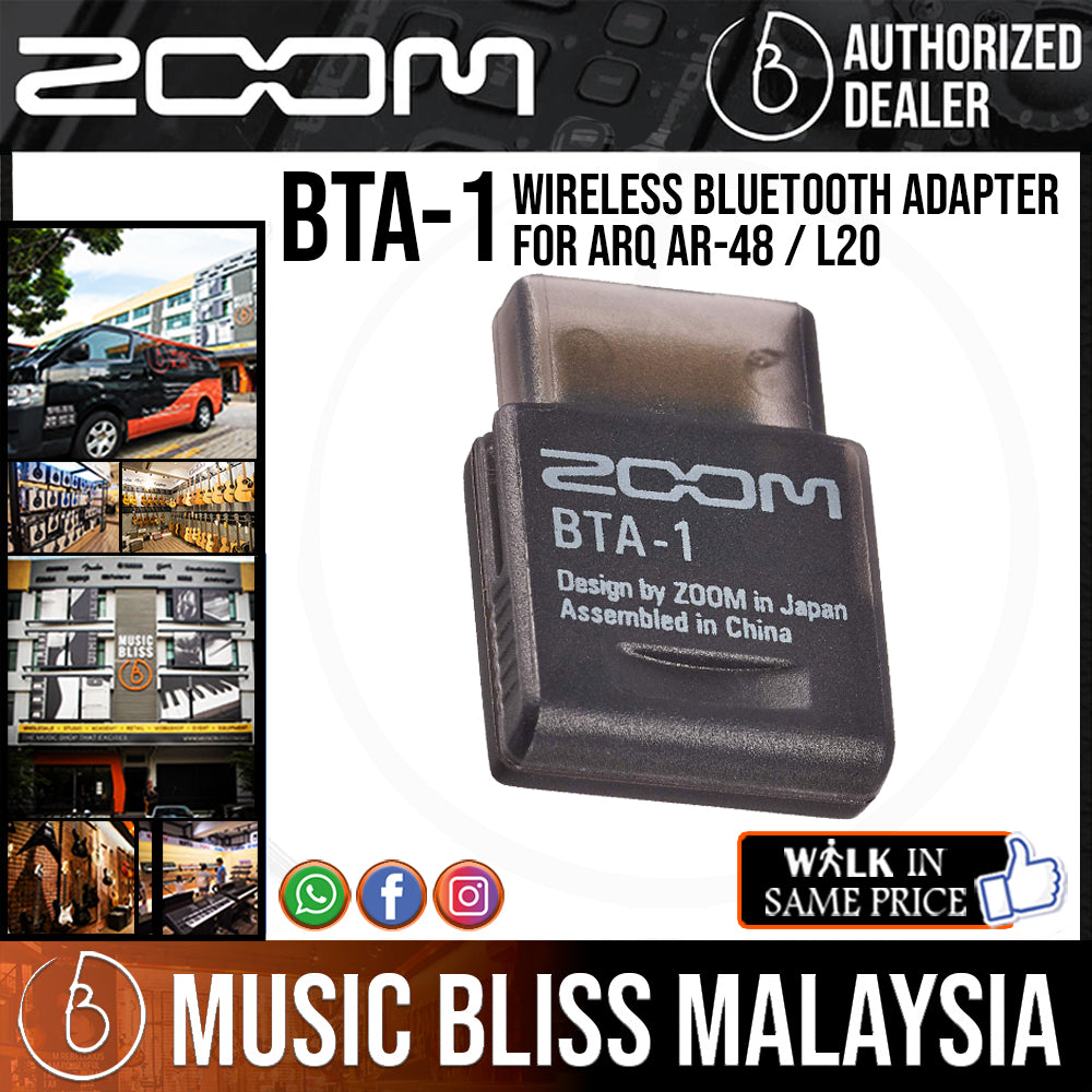 Zoom BTA-1 Wireless Bluetooth Adapter | Music Bliss Malaysia