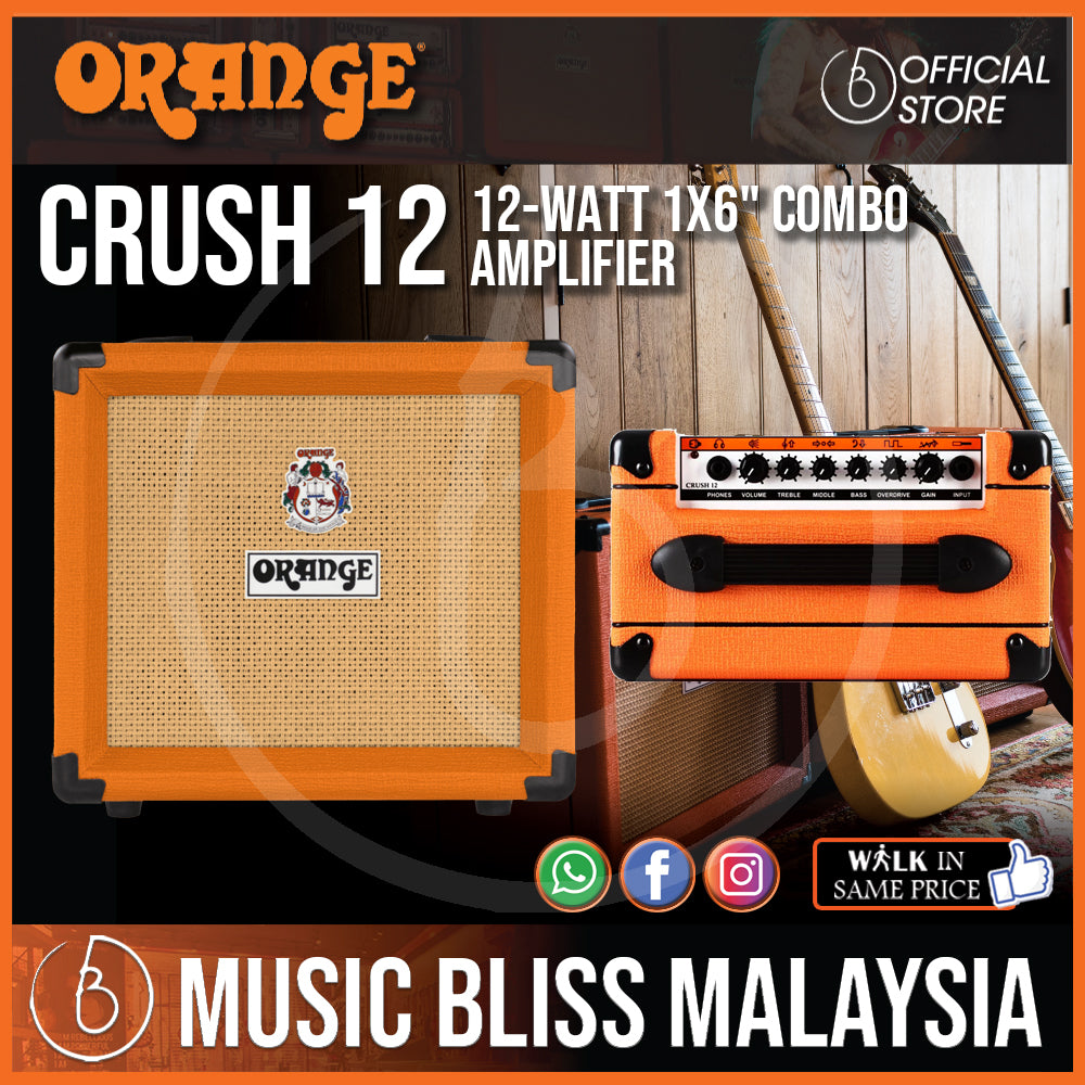 Orange Crush 12 - 12-watt 1x6" Combo Amp | Music Bliss Malaysia
