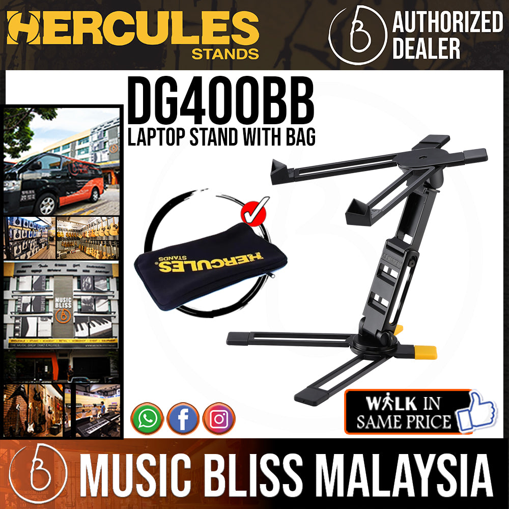 Hercules DG400BB Laptop Stand with Bag | Music Bliss Malaysia