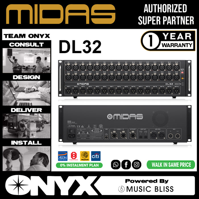 Midas DL-32 32-input/16-output Stage Box (DL32) | Music Bliss Malaysia