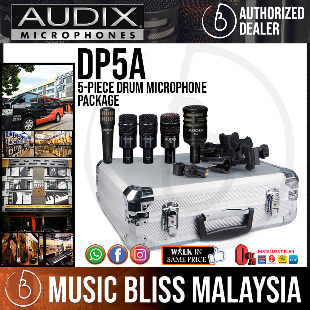Audix DP5A 5-Piece Drum Microphone Package (DP-5A) | Music Bliss Malaysia