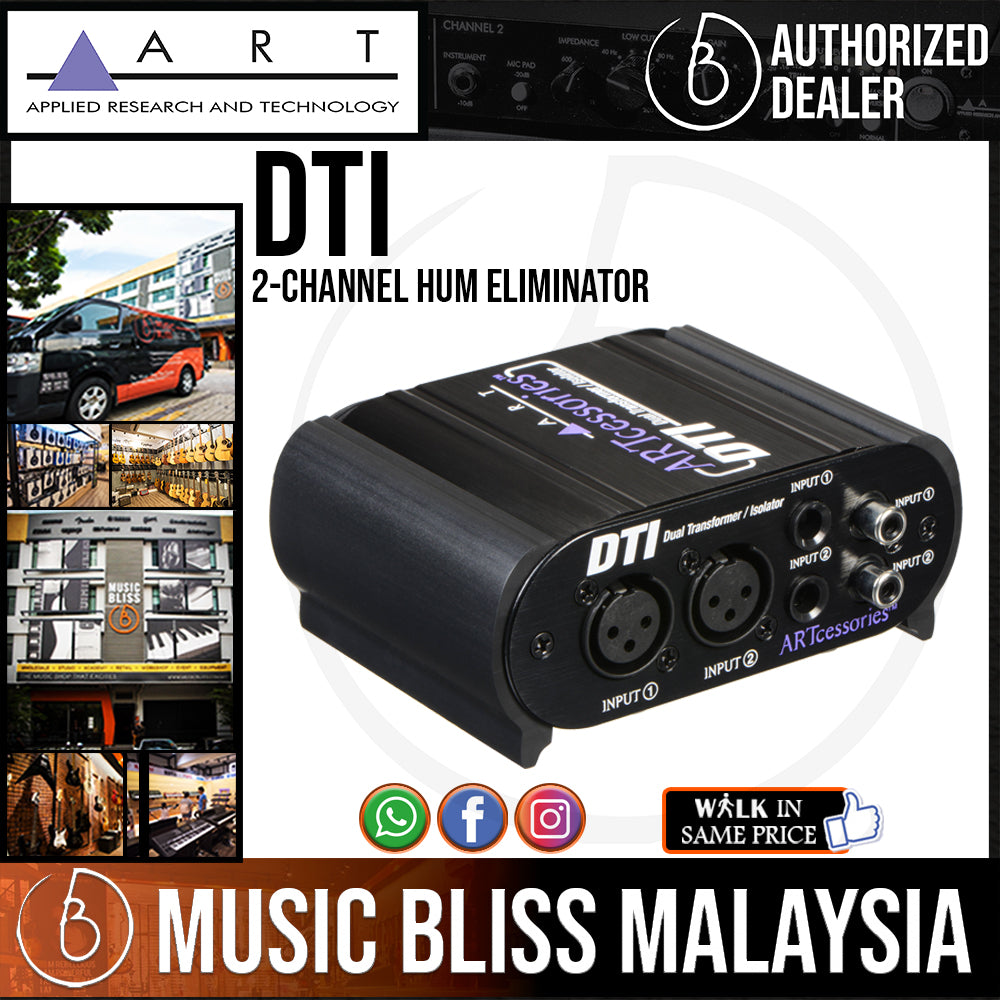ART DTI 2-channel Hum Eliminator with XLR | Music Bliss Malaysia