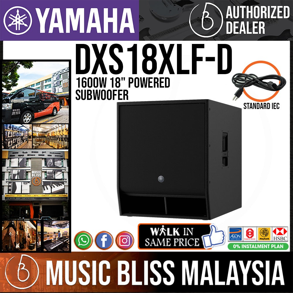 Yamaha DXS18XLF-D 1600W 18 inch Powered Subwoofer with Dante (DXS-18XLF ...