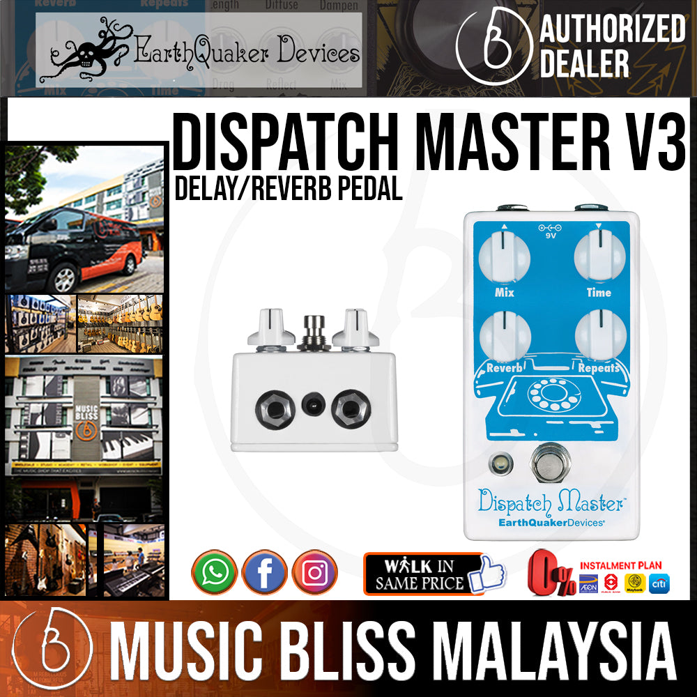 EarthQuaker Devices Dispatch Master V3 Delay and Reverb Pedal | Music ...