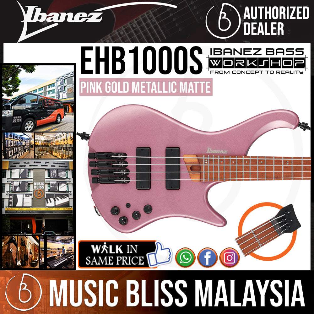 Ibanez Bass Workshop EHB1000S Electric Bass Guitar - Pink Gold Metallic ...