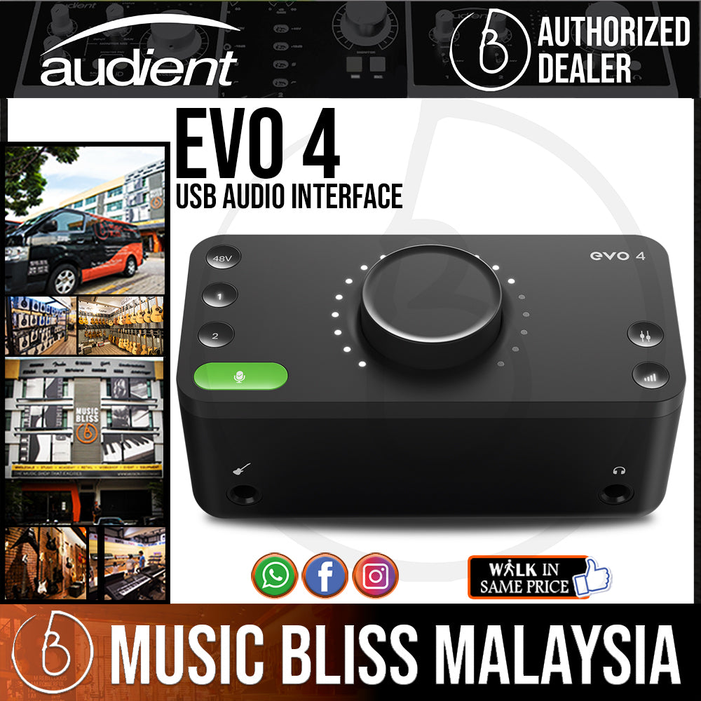 Audient EVO 4 USB Audio Interface (EVO4/EVO-4) | Music Bliss Malaysia