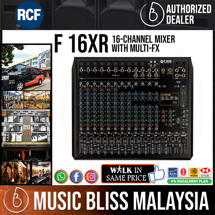 RCF F 16XR 16-Channel Mixer with Multi-FX | Music Bliss Malaysia