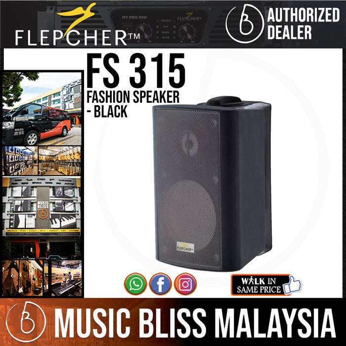 Flepcher FS-315B Fashion Speaker - Black (FS315 / FS 315) | Music Bliss ...