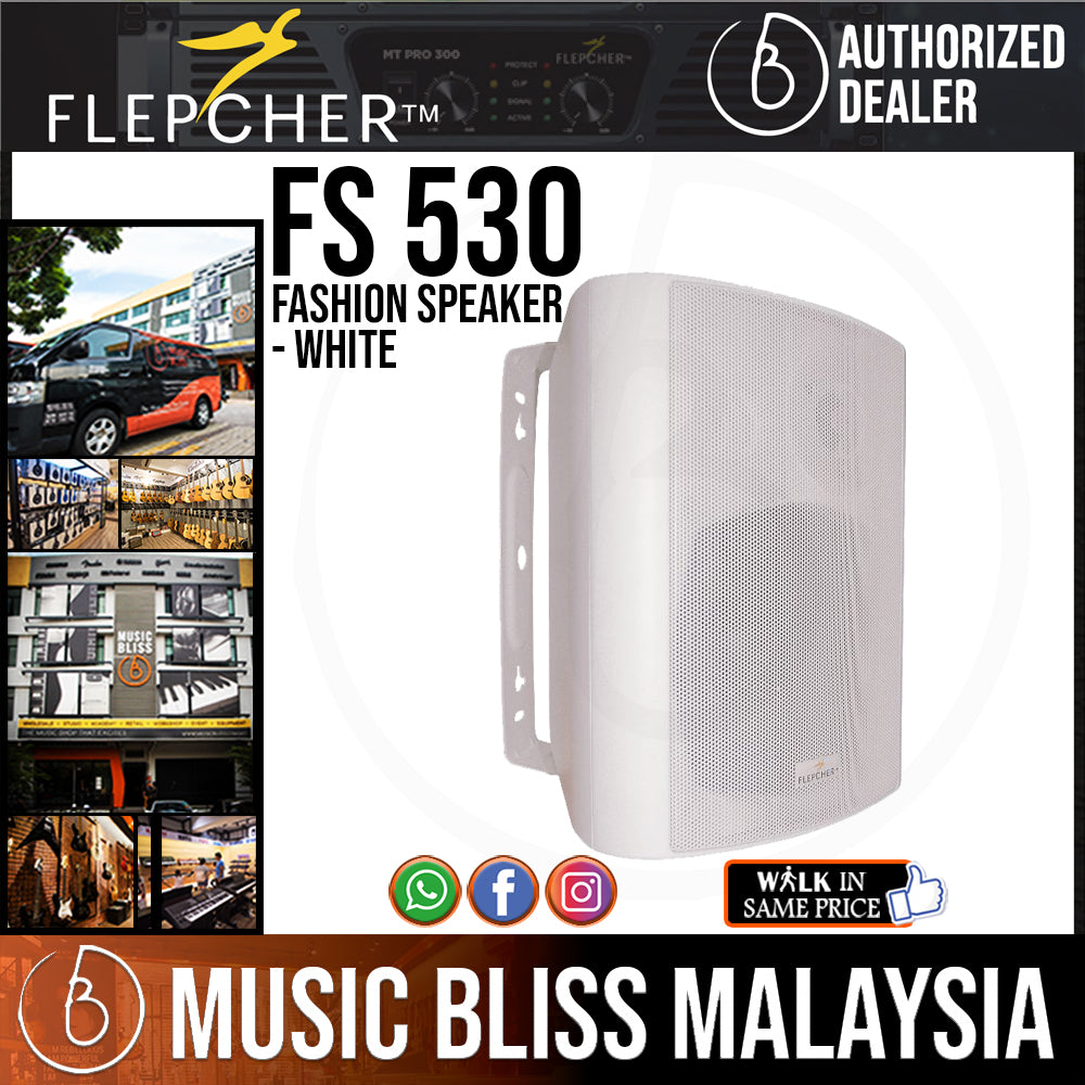 Flepcher FS-530 Fashion Speaker - White (FS530 / FS 530) | Music Bliss ...
